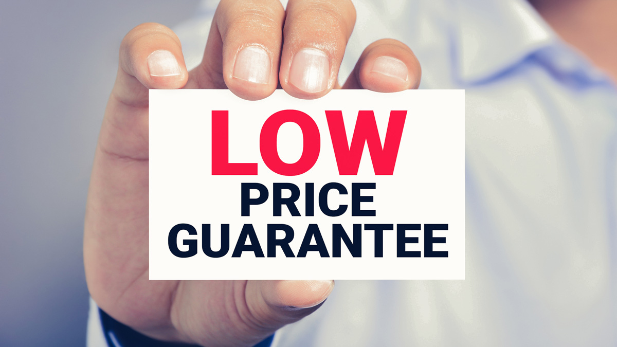 Lowest price and price match guarantees