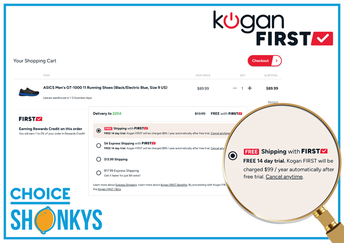 Kogan First subscription – 2023 Shonky Awards